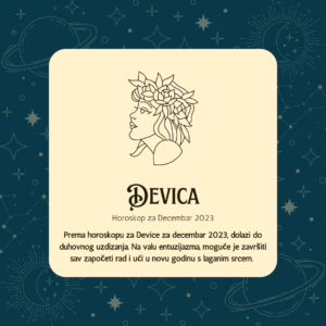 Devica Horoskop Za Decembar 2023 - Astro Spice