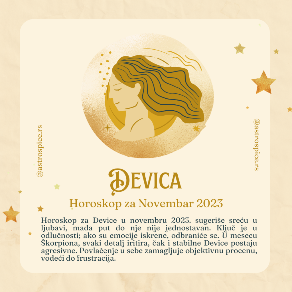 Devica Horoskop Novembar 2023. - Astro Spice